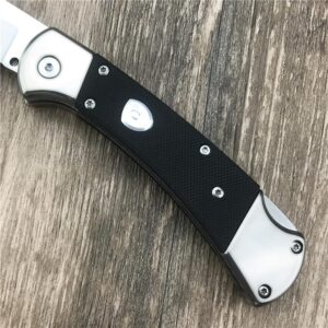 3'' 440C Clip Point Blade Black G10 Handle Back Lock Folder Opening,Camping EDC Tool Folding Pocket Knife Everyday Carry,Gift for Men