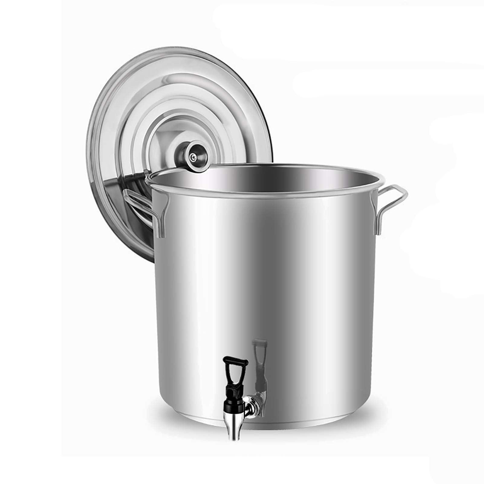 Stock Pot With Spigot - Large Stock Pot With Lid, Stockpot Large Stock Pot, Food Grade 304 Thick Stainless Steel Soup Bucket（with Faucet) Suitable, for All Stove