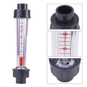 QANYEGN Tubular Flowmeter, Tubular Liquid Flowmeter, 100-1000L/H Plastic Tubular Water Flowmeter, Suitable for Water Industry