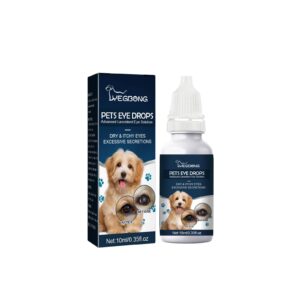 hcirjhieeye drops for dogs, dog eye infection treatment, superior comfort long，lasting relief fewer application needed, used to clean tear stains, remove eye stains, and relieve dryness, 10ml