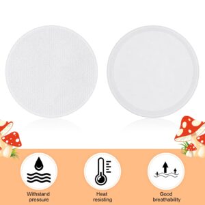 Frienda 30 Pieces Synthetic Filter Paper Stickers 0.3 μm Synthetic Filter Disc Wide Mouth Circular Adhesive Filter Patch Sticker for Mushroom Cultivation Wide Mouth Jar Lids Mason Jars (2.28 Inch)