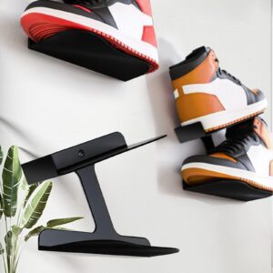 floating shoe display shelves for wall mount,h-type sturdy levitating shoe wall shelf,sneaker holders rack for shoes collectors advertising exhibition shoe store show shoe shelf for wall 1 pcs