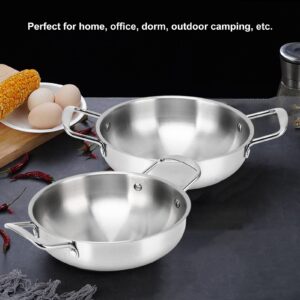 Ramen Cooking Pot, Stainless Steel Fast Heating Korean Raman Noodle Pot with Handles Induction Saucepan Stewpot for Soup Pasta Egg(18cm)