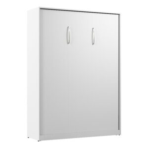 bestar claremont 59w full murphy bed in white, sleeping arrangement for multipurpose area, bedroom, guest room, or living room