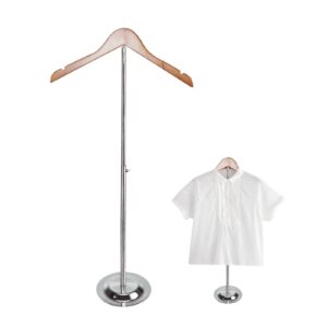 lxmxgk adjustable adult t shirt display, flexible shoulder stand, coat hanger stand, metal clothing display rack portable t shirt display stand for vendors, garment coat holder for retail vendor(15in)