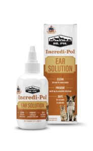 dr. pol incredi-pol dog and cat ear solution - safe and effective ear care solution to clean ears and prevent ear problems in dogs, cats, horses, and more - 3 fluid ounces