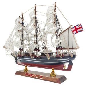 SAILINGSTORY Wooden Model Ship Clipper Cutty Sark 1/195 Scale Replica Ship Model Sailboat Decor Small