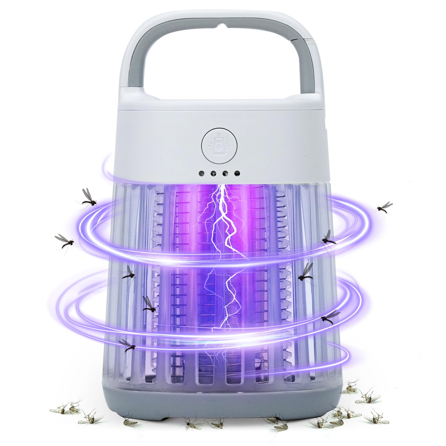 BuzzBGone Mosquito Zapper Rechargeable Indoor - Portable Electric Mosquitoes and Flying Insect Trap Light | High Powered Wireless Killer Lamp | Must Haves for Kitchen, Camping, Room, Home