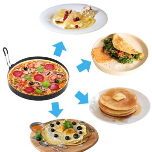 2 Pack 8 Inch Pancake Mold, Large Omelette Makers Ring for Griddle Stainless Steel Pancake Egg Ring for Frying Egg Muffin Round Pancake Maker Mold Rings with Insulated Handle for Eggs Breakfast