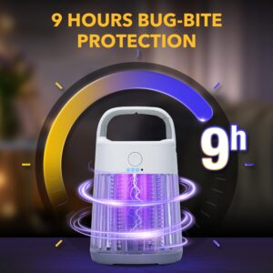 BuzzBGone Mosquito Zapper Rechargeable Indoor - Portable Electric Mosquitoes and Flying Insect Trap Light | High Powered Wireless Killer Lamp | Must Haves for Kitchen, Camping, Room, Home