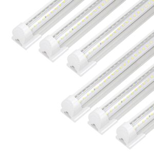 epestoec led shop light 4ft, 42w 6300lm 5000k super bright white,v shape integrated t8 led tube light,high output linkable shop lights