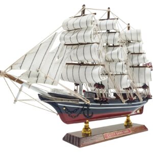 SAILINGSTORY Wooden Model Ship Clipper Cutty Sark 1/195 Scale Replica Ship Model Sailboat Decor Small