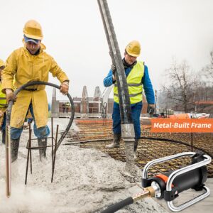 LMYYGOO Electric Concrete Vibrator Handheld, 2HP 1500W 18000RPM Powerful Copper Motor Portable Construction Insertion Cement Concrete Vibrating Tool with 4.5M (14-3/4ft) Long Flexible Shaft