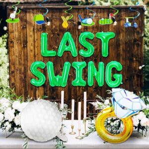 9 PCS Last Swing Green Balloons Golf Bridal Shower Decoration Golf Wedding Bride to Be Party Decoration Golf Bachelorette