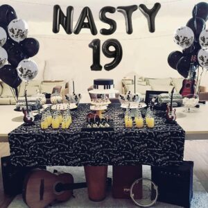 Nasty 19 Birthday Decoration Black 19th Birthday Decorations Nasty 19 Sign Funny Birthday Decoration Balloons 19 Years Old Theme Decor for Man