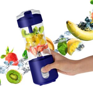 compuaddict - personal blender shakes and smoothies 13 oz individual mini blender usb rechargeable fresh juice portable blender travel blender (blue)