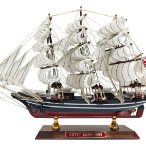 SAILINGSTORY Wooden Model Ship Clipper Cutty Sark 1/195 Scale Replica Ship Model Sailboat Decor Small