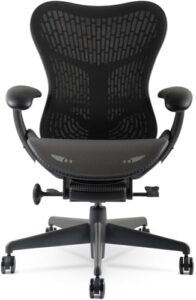 herman miller mirra 2 chair - fully adjustable arm seat depth tilt tension control mesh backrest lumbar support - repackaged home office desk chair