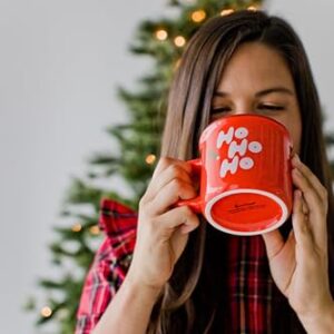 Pearhead Ho Ho Ho Christmas Camper Mug, Holiday Coffee Cup, Christmas Home Décor, Holiday Gifts, Seasonal Coffee Mug, Stocking Stuffer Gift Ideas, Microwave And Dishwasher Safe