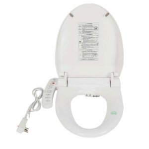 LIYUANJUN Heated Toilet Seat, 110V Electric Bidet with Water Inlet Tube Control Panel for Home Bathroom 0.55L/18.6oz Tank Capacity IPX4 Waterproof 4.92FT Long Power Cord