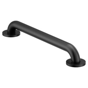 moen concealed grab bar ac matte black 18-inch bathroom safety grab bar, r8918bl