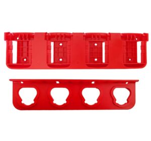 wolgnki plastic battery organizer mount holder fit for milwaukee m18 m12 battery 1 for 12v and 1 for 18v