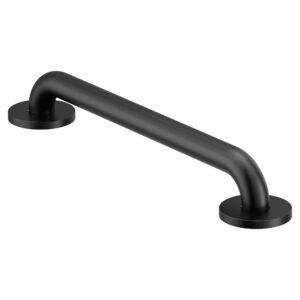 moen concealed grab bar ac matte black 16-inch bathroom safety grab bar, r8716bl