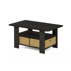 furinno andrey coffee tables, 18.9(d) x 31.5(w) x 15.6(h) inches, dark espresso/brown