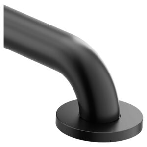 moen concealed grab bar ac matte black 48-inch bathroom safety grab bar, r8948bl