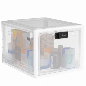 lock box for medicines, food, and electronic devices - ideal for keeping medications safe, lunch snacks locked up, and jailing cell phones in one convenient container