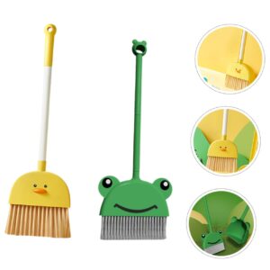 Yardenfun 2pcs Children's Broom Small Broom Kids Cleaning Broom Durable Cleaning Broom Cleaning Broom for Kids Household Cleaning Supply Small Cleaning Broom Cleaning Supplies Toy Student