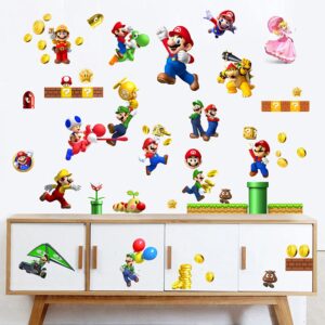 mario wall sticker children's cartoon bedroom background wall decoration self-adhesive wall sticker pvc