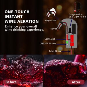 Ludkim Electric Wine Opener Set, All-in-One Wine Gift Set With Electric Aerator Dispenser, Automatic Electric Corkscrew, Automatic Saver Vaccum Pump, Foil Cutter and Gift Box