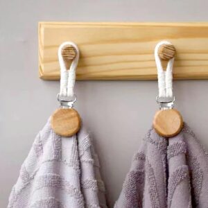 Bathroom and Kitchen Towel Clips, 3 Pcs Hanging Towel Holder for Socks, Towels, Bags, and Hats (3) White