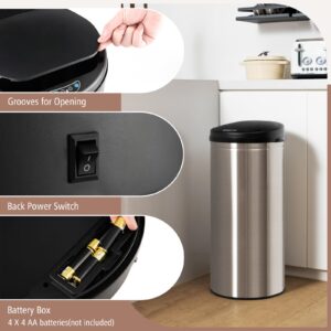 S AFSTAR Automatic Trash Can 8 Gallon 30 Litter, Motion Sensor Trash with Touch-Free & Stainless Steel Frame, Anti-Fingerprint Garbage Can Touch-Less Smart Trash Bin for Kitchen Bathroom Office