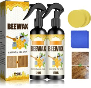 natural beeswax spray,beeswax spray cleaner,the original beeswax spray furniture polish and,beeswax polish spray used to care for living rooms,kitchens,wood furniture floors (2pcs)