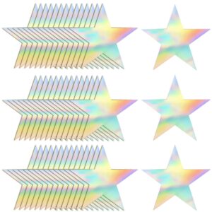 120 pcs iridescent five star cutouts double printed paper star decorations star confetti cutouts cardboard stars for bulletin board stars accents classroom wall party decoration