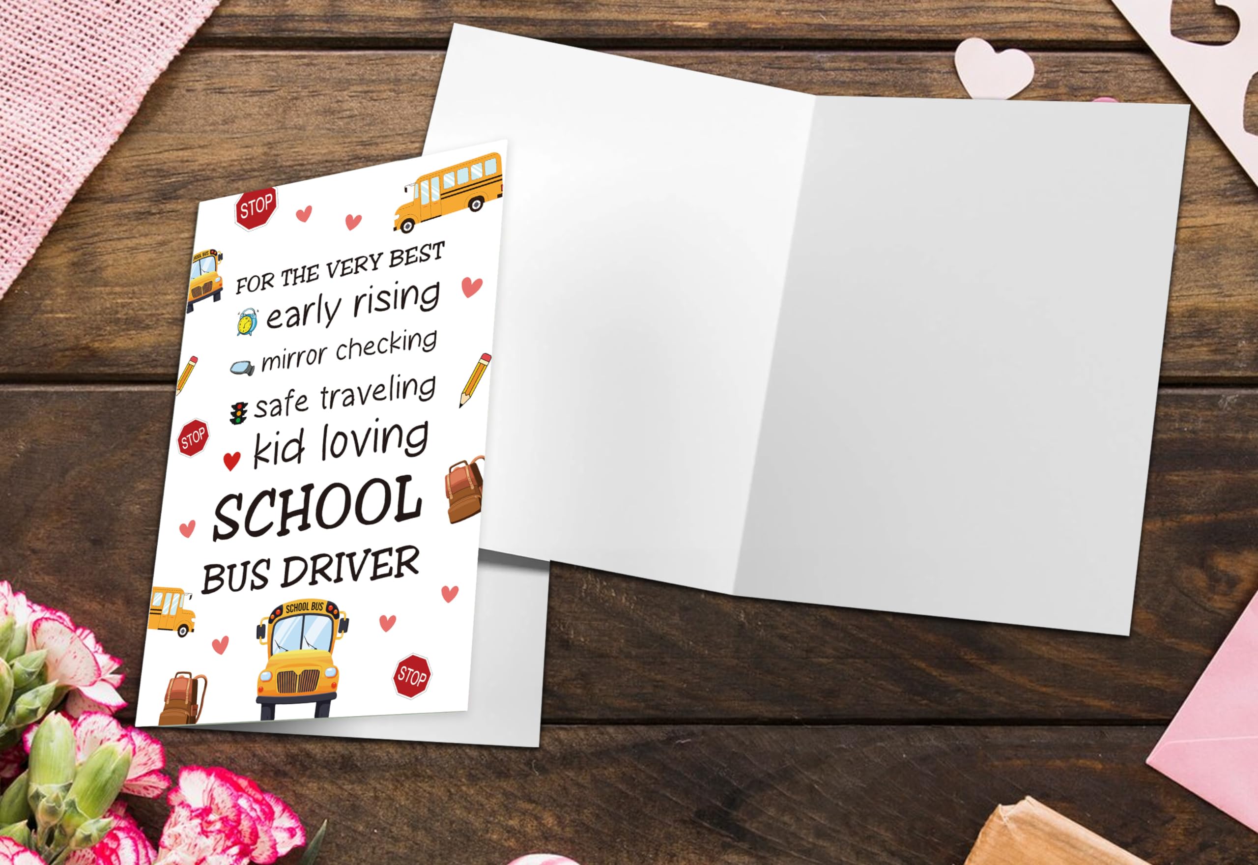 Hippeny Bus Driver Thank You Card, School Bus Driver Appreciate Card, Retirement Gift for Bus Driver, End of Year Gift for Bus Driver