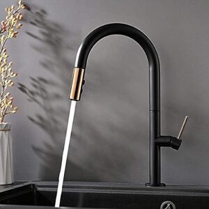 kitchen & bath fixtures taps faucet,electroplating pull faucet kitchen sink sink hot and cold water mixer wholesale, black,black