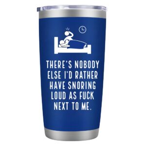 leioh funny christmas gifts for men,women - valentines day gifts for him,her - funny birthday gifts for husband,wife,boyfriend,girlfriend,gifts for him,her - blue stainless steel tumbler 20oz