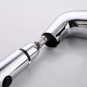 Kitchen & Bath Fixtures Taps Faucet,360° Rotating Pull Basin Faucet Copper Chrome Washbasin Hot and Cold Water Mixer Shower Head