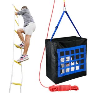 fire emergency combo set - rope ladder & escape bag for whole family incl. pets up to 50 pounds - rescue ladder 13ft and fire evacuation bag - safety equipment - rescue bag for dogs or cats (medium)