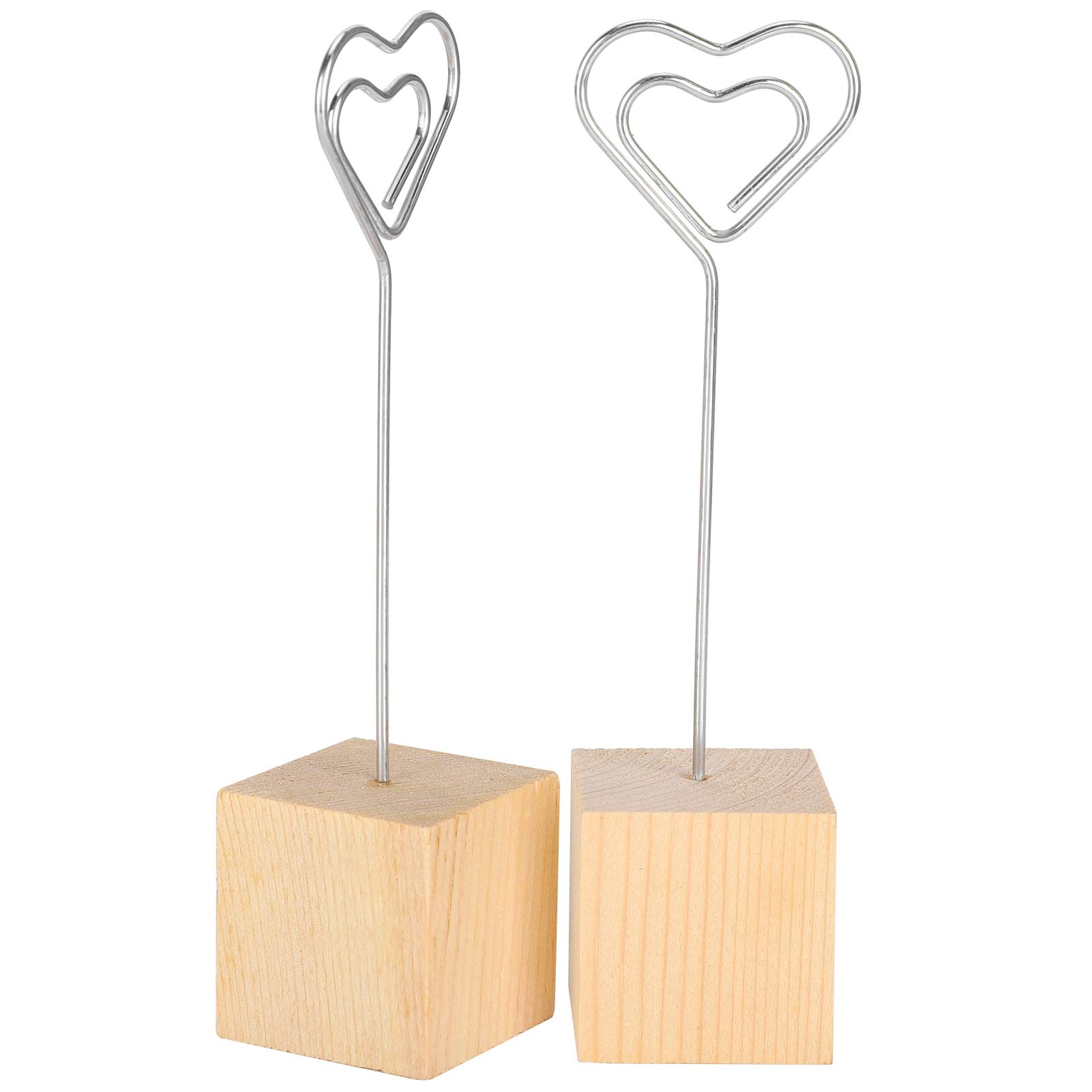 10Pcs Table Sign Holders Place Card Holder Table Number Holders Photo Holder Note Message Card Picture Metal Clip Stand with Wood Base Card Holder Stand for Wedding Centerpieces Bridal Shower