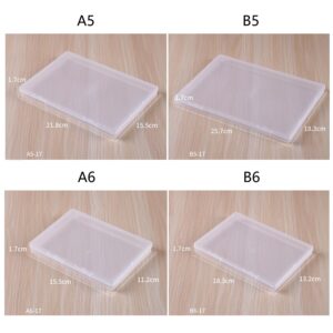 Paialco A5 Clear Plastic Storage Box, 6 x 8 Inch Flat Case Holder for Beads/Tools/Letters/Papers