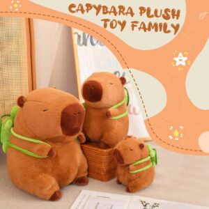 PUPUPANDA Capybara Stuffed Animals Plushies,Adorable Capybara Plush Toy with Removable Turtle Backpack,Soft Squishy Pillow Doll Toy,Unique Birthday Gifts for Kids Adult