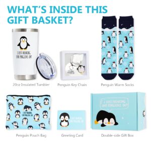 Penguin Gifts Set for Women, Christmas Gifts Set for Women, Penguin Gifts for Girls, Penguin Gifts for Women Unique Penguin Stuff for Friends/Teacher/Girlfriend with Tumbler Cup(PENGUIN GIFT SET)