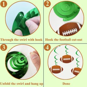 Uniwish Football Hanging Swirls Party Decorations Football Game Day Birthday Sports Theme Party Supplies Football Wall Ceiling Streamer Banner Indoor Outdoor Home Decor