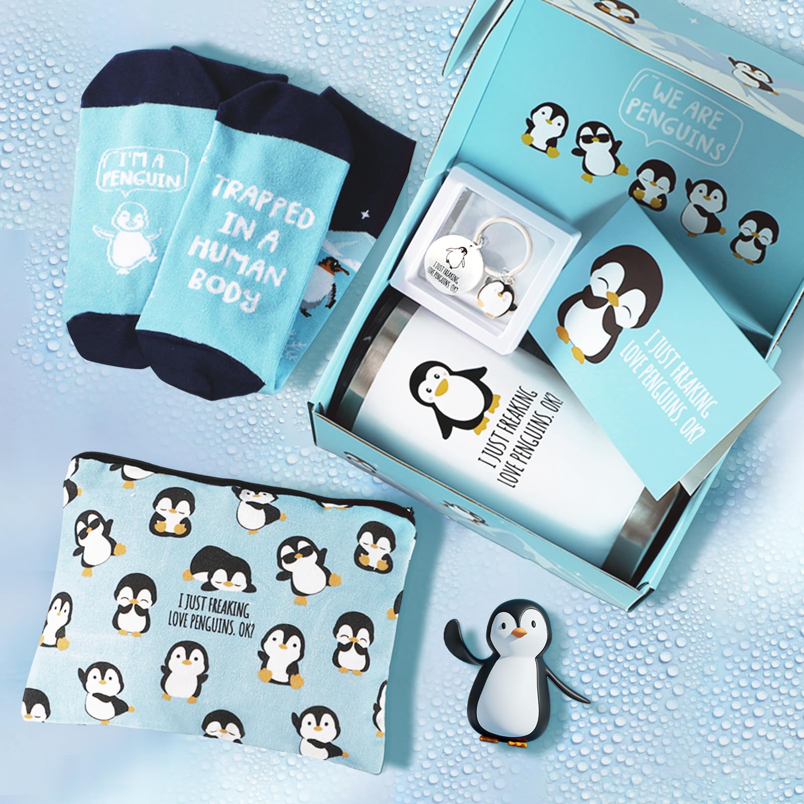 Penguin Gifts Set for Women, Christmas Gifts Set for Women, Penguin Gifts for Girls, Penguin Gifts for Women Unique Penguin Stuff for Friends/Teacher/Girlfriend with Tumbler Cup(PENGUIN GIFT SET)