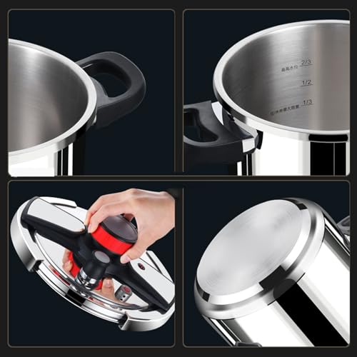 Stainless Steel Pressure Cooker, Multi Functional Explosion Proof Pressure Cooker Household 304 Stainless Steel Pressure Cooker Large Pressure Cooker (8L)