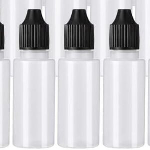 Caribbean Coastal Delights 1/2 oz (15ml) LDPE Plastic Thin Tip Dropper Bottles, Small Empty Squeeze Dropper Bottles - Solvents, Essential Oils, Eye drops, Saline, Arts and Crafts -BPA Free -pack of 5